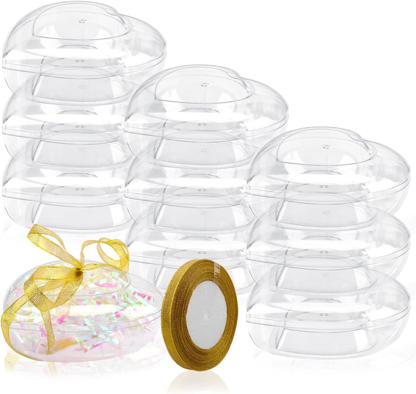 Amazon.com: 10 Pcs Clear Plastic Boxes with Lids, 5.1x4.5x1.96" Small ...
