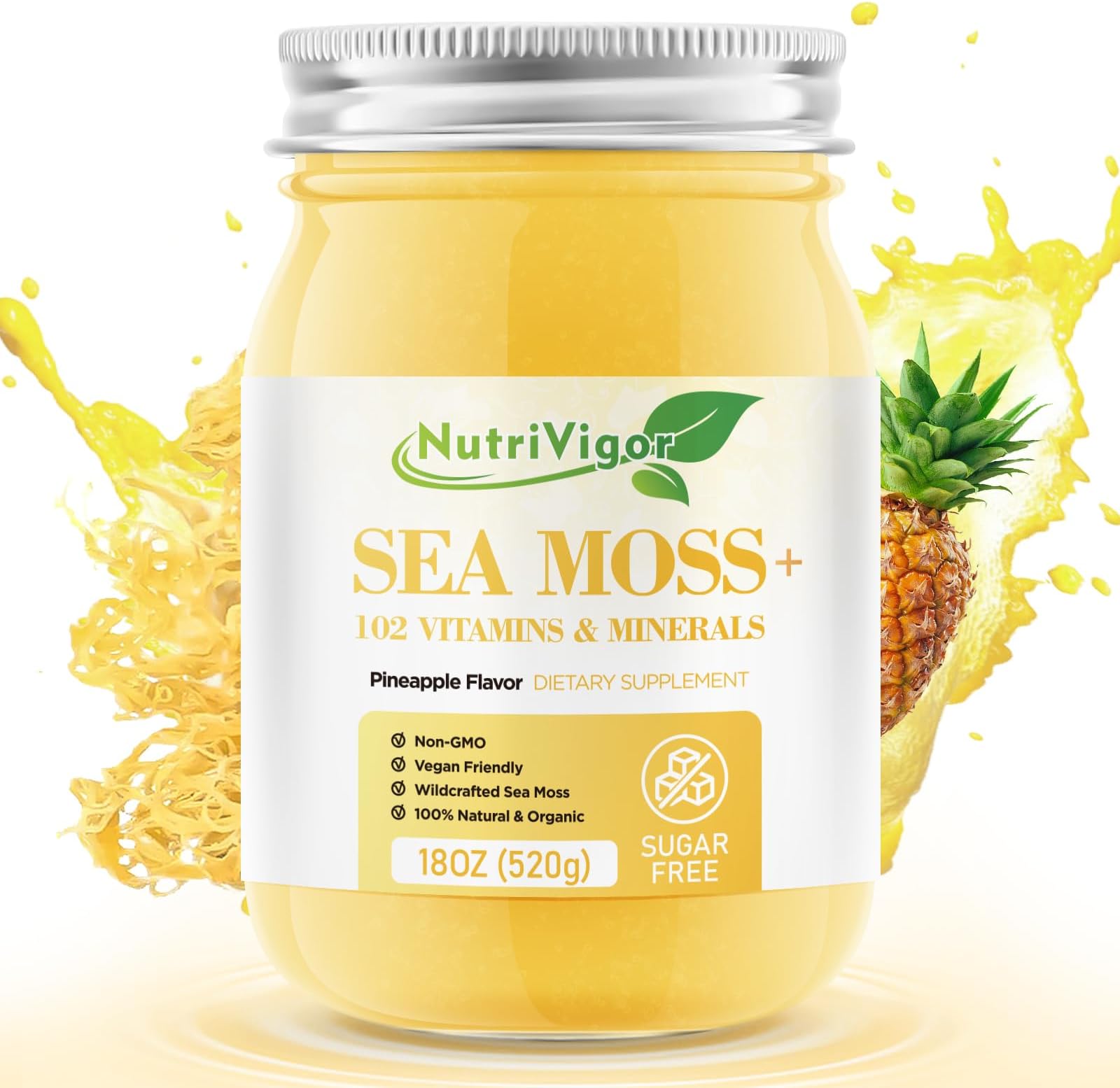 Amazon.com: NutriVigor Sea Moss Gel,(18 OZ) Organic Sea Moss Advanced ...