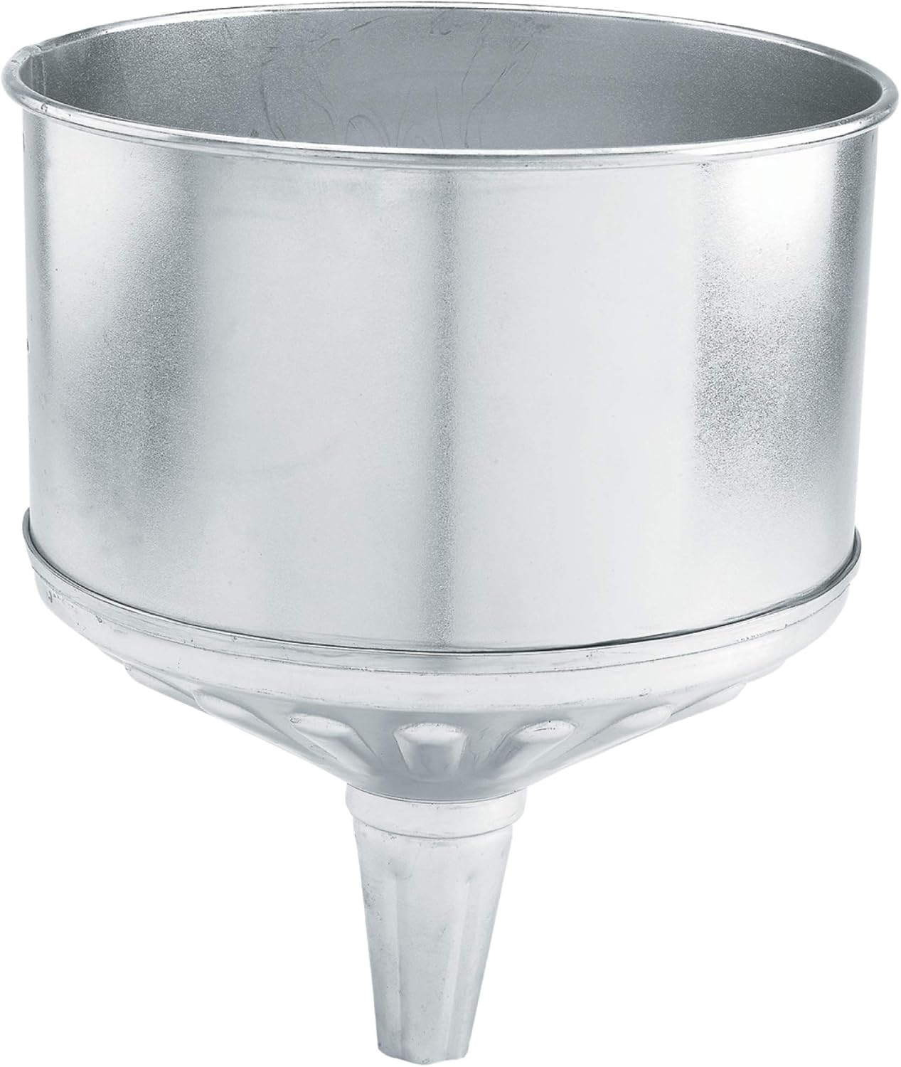 Lumax LX-1708 Silver 8 Quart Galvanized Funnel with Removable Stainless ...