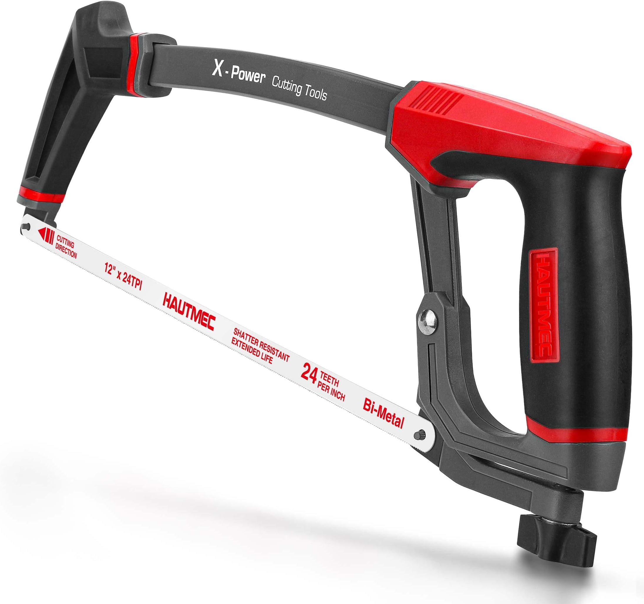 Hand Saw, 12 inch Hacksaw Frame Heavy Duty Adjustable Hacksaw with 2 ...