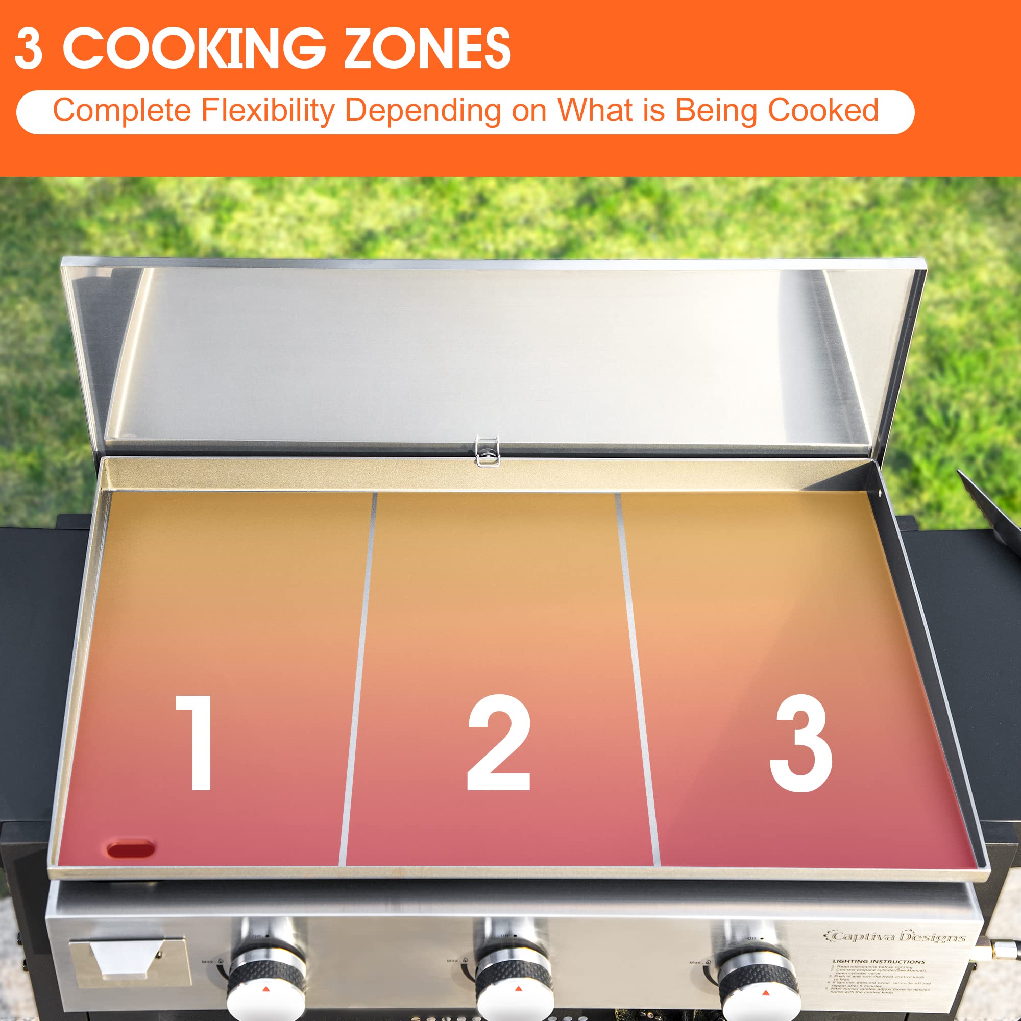 Snapklik.com : MFSTUDIO Flat Top Gas Griddle Grill