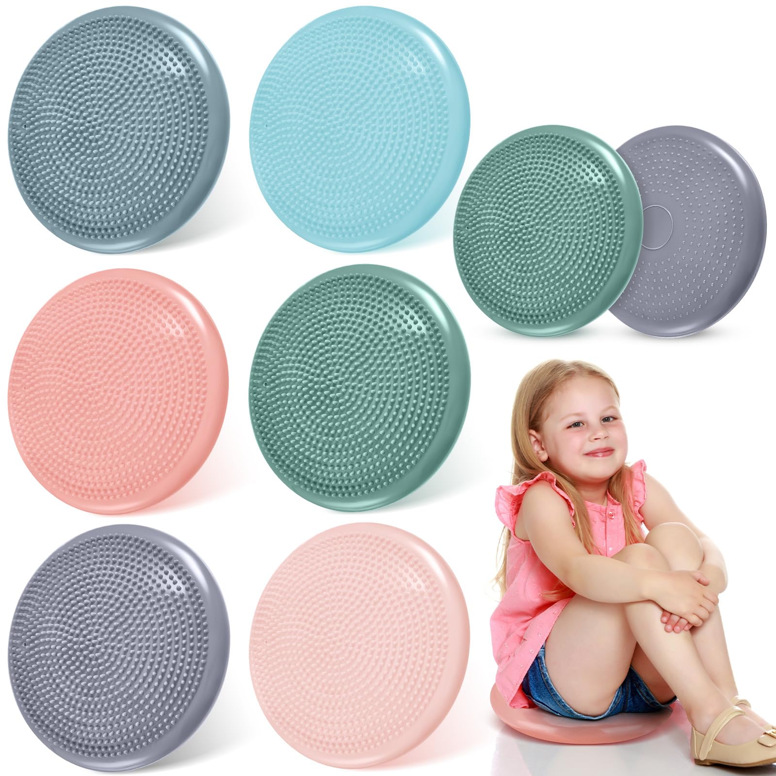 Snapklik.com : Amylove 6 Pcs Inflated Wobble Cushion Pump Wiggle Seat ...