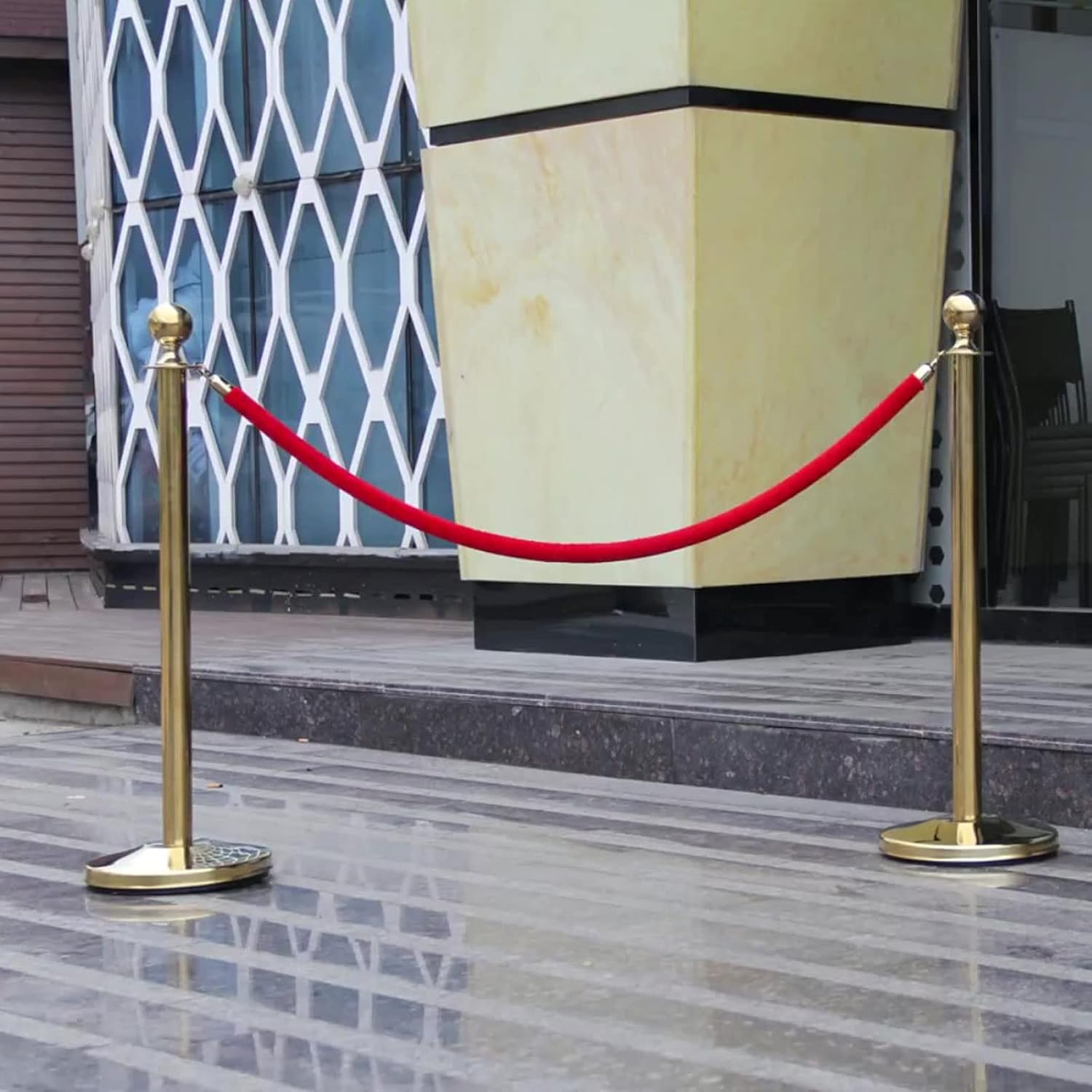 Buy MAHIONG 4 Pack 6.5 Feet Red Velvet Stanchion Rope, Crowd Control ...