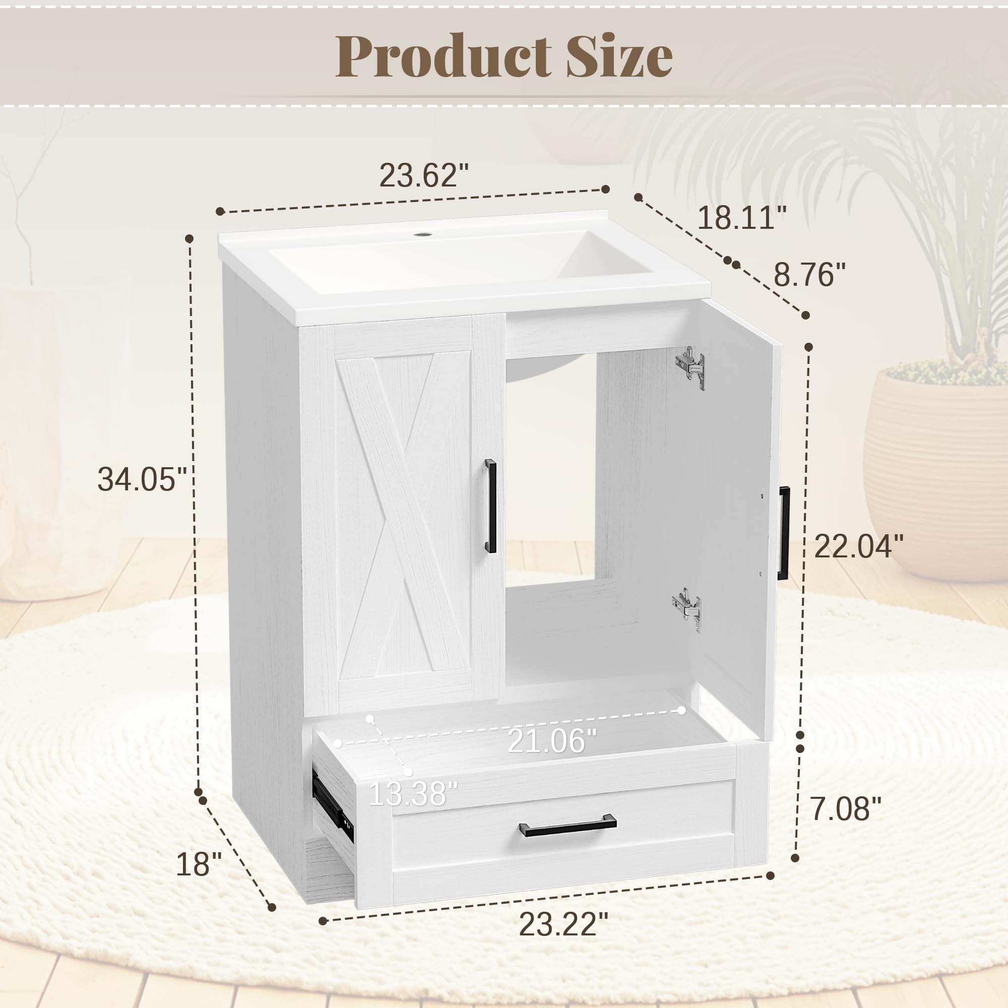 Snapklik.com : YESHOMY Bathroom Vanity