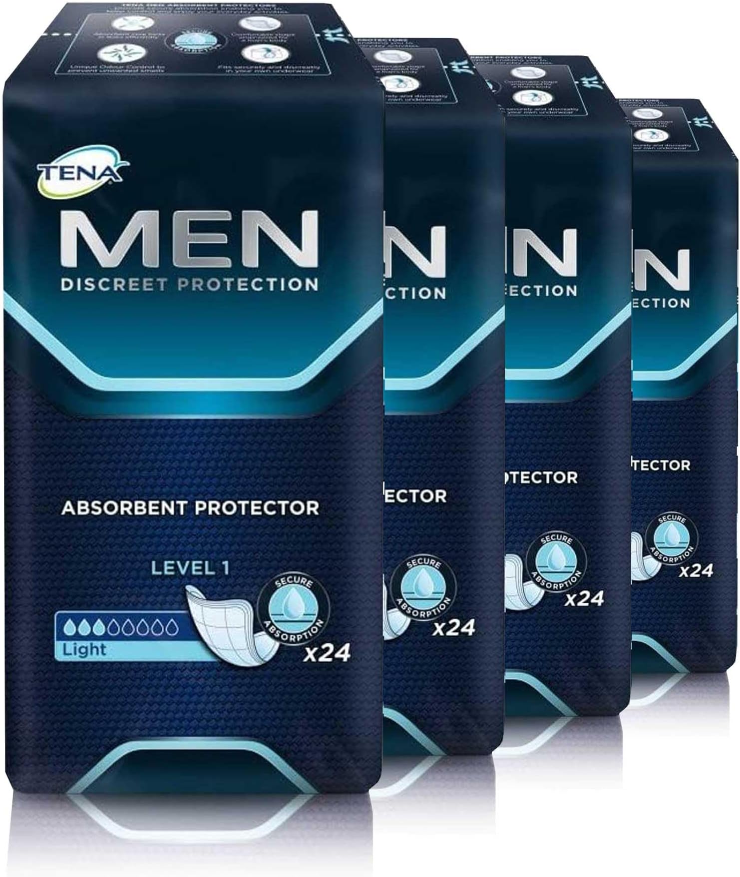 Amazon.com: TENA Incontinence Guard for Men, Super Absorbency, 96 Count ...