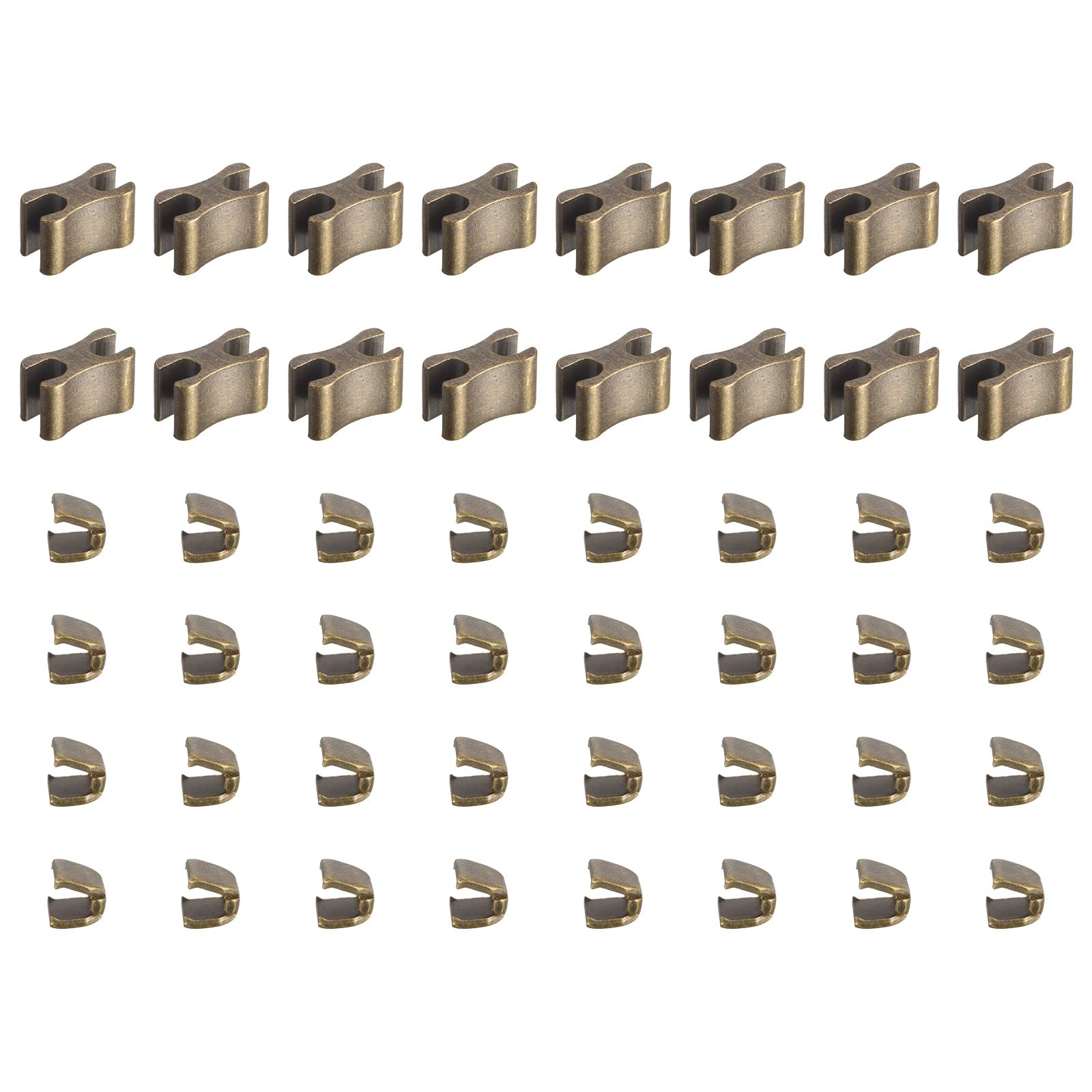 Amazon.com: uxcell 10 Sets Brass Zipper Slider Retainers, 3 U Shape Top ...