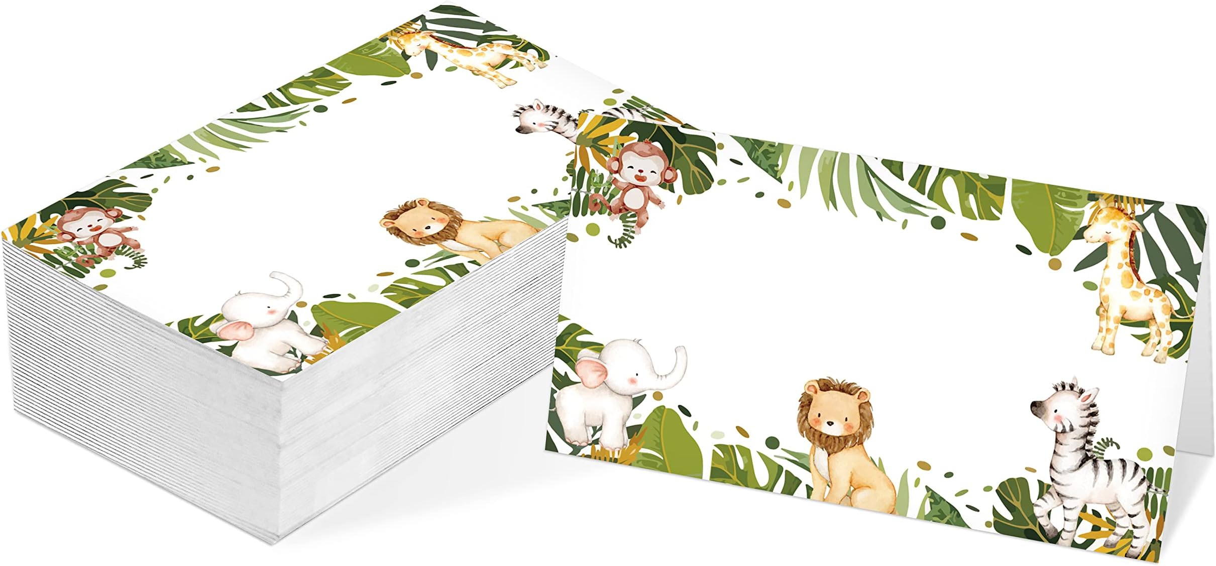 Amazon.com: Table Place Card, Jungle Safari Animals Themed Tent Style ...