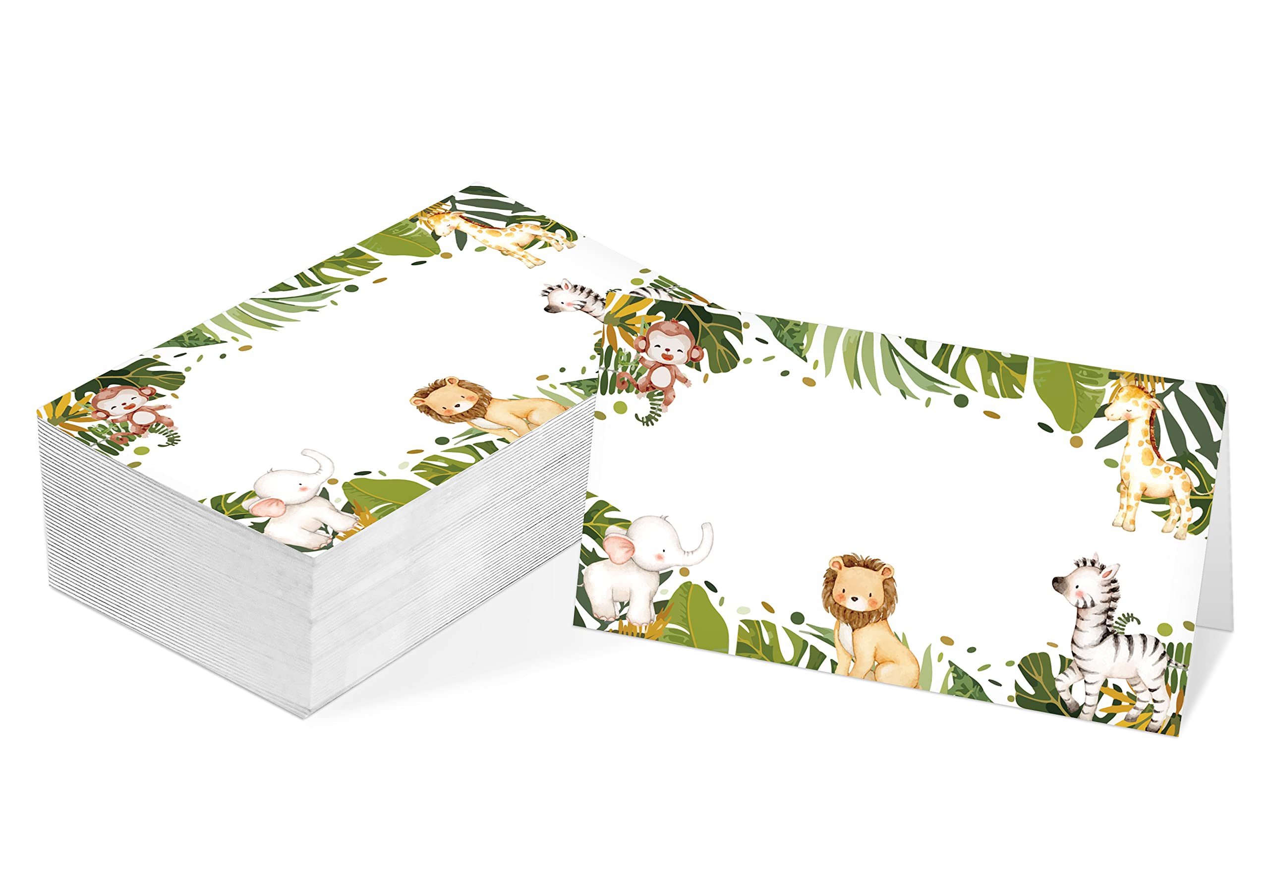 Amazon.com: Table Place Card, Jungle Safari Animals Themed Tent Style ...
