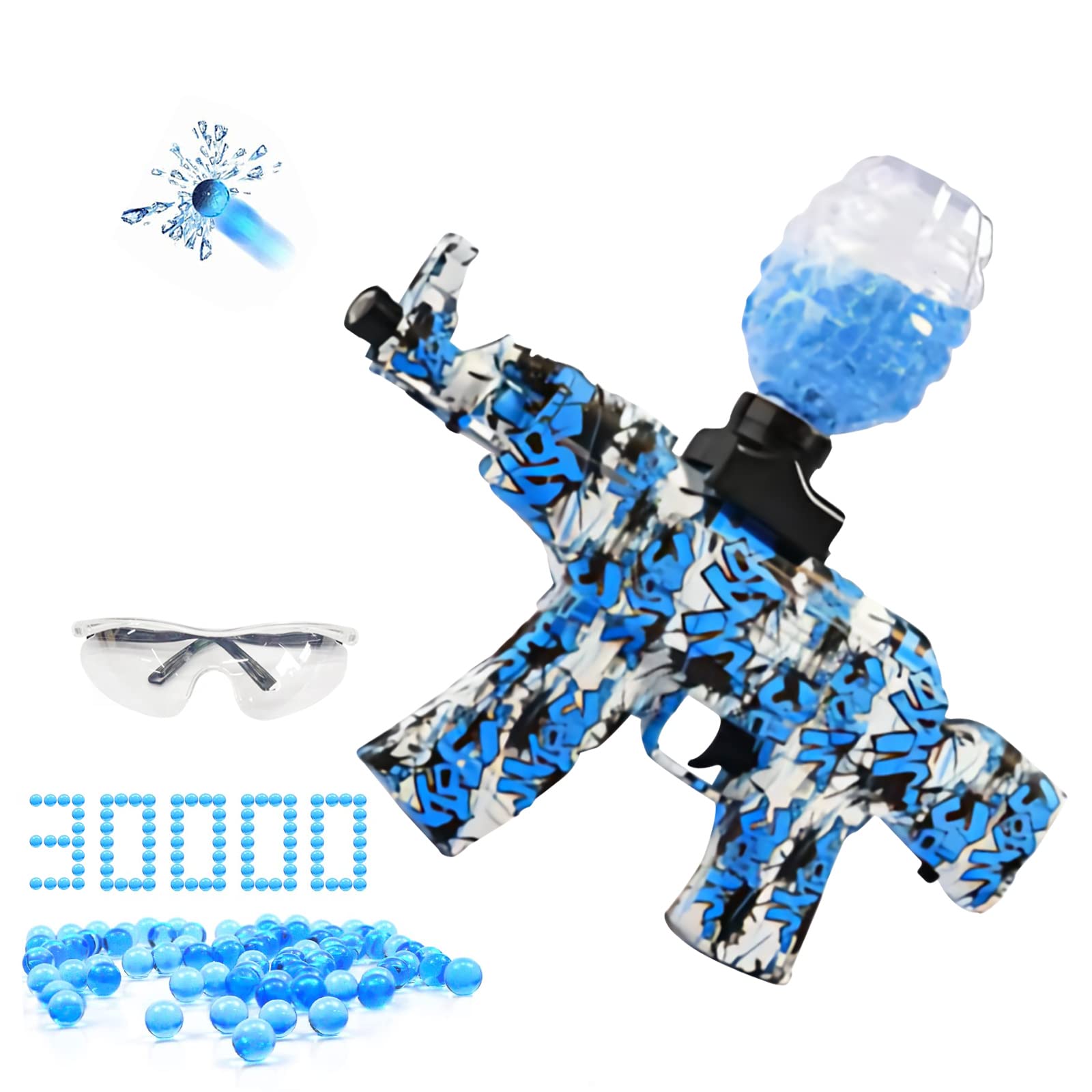 Buy Electric Gel_Ball_Blaster_Uzi with 30000 Water_Gel Balls Splatter ...