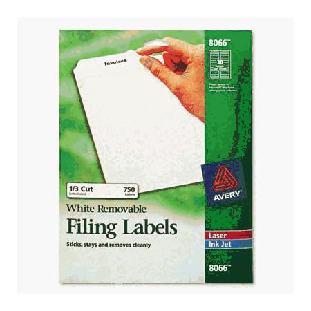 Amazon.com: Avery Removable White File Folder Labels, 750 Pack (8066 ...