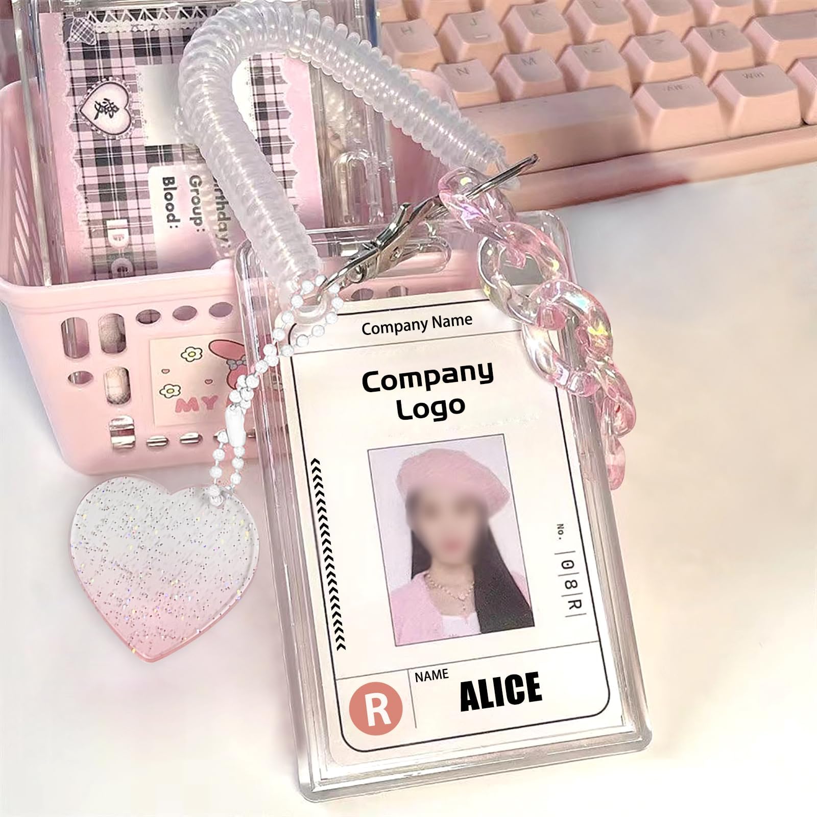 Amazon.com : Hileapx Photocard Holder Keychain, Clear Acrylic Butterfly ...