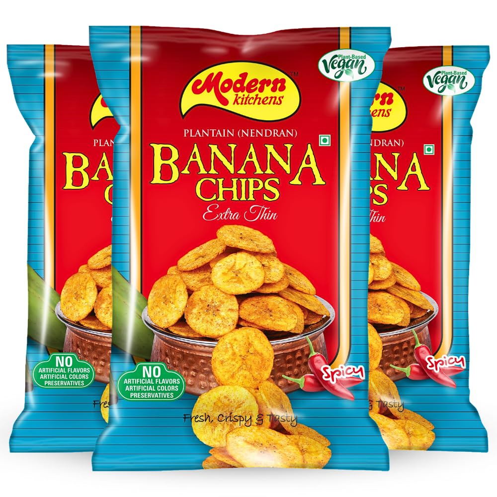 Modern Kitchens Kerala Spicy Banana Chips| Vegan | Healthy,Crispy ...