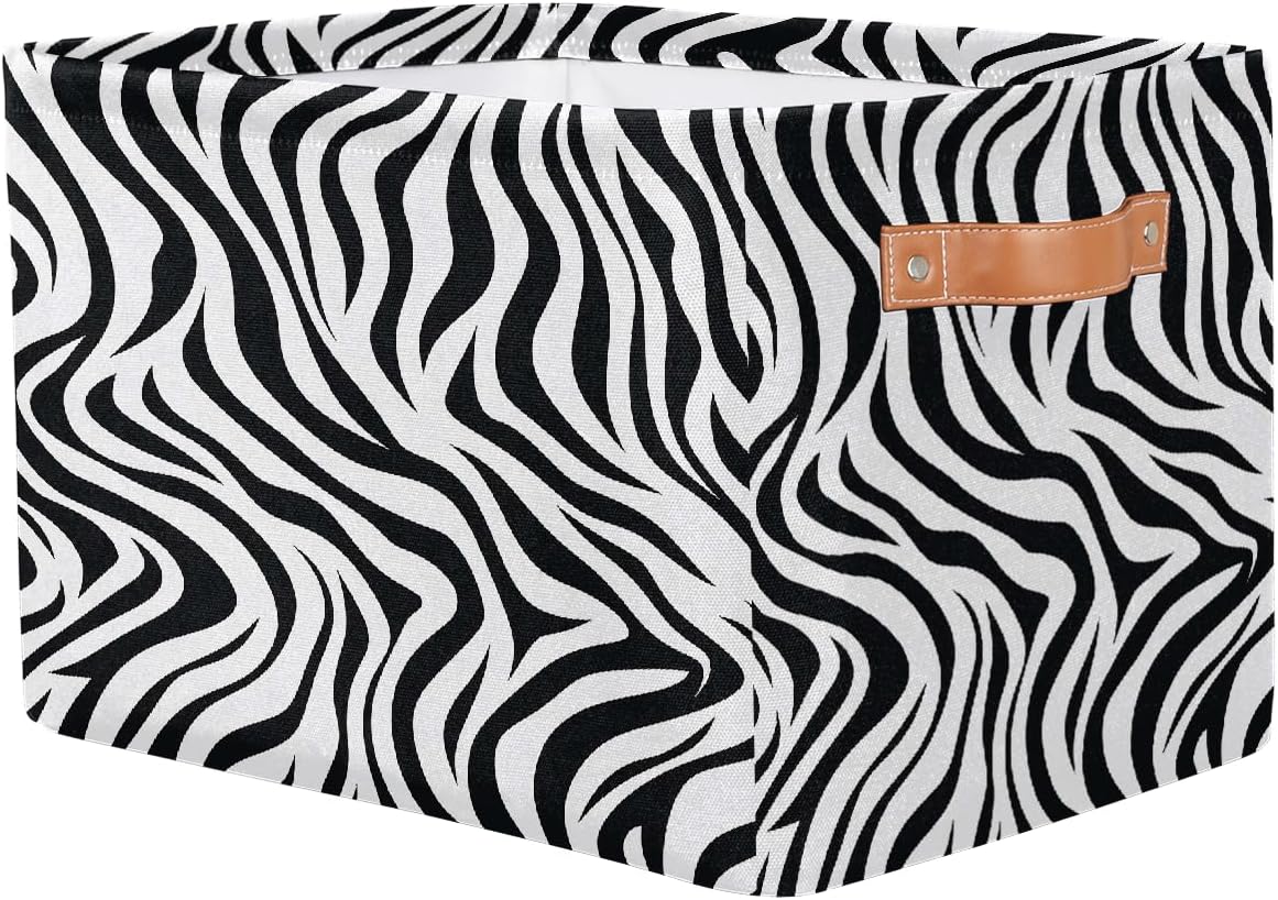 Mexpekil Storage Baskets, Zebra Animal Print, Black and White Stripes ...