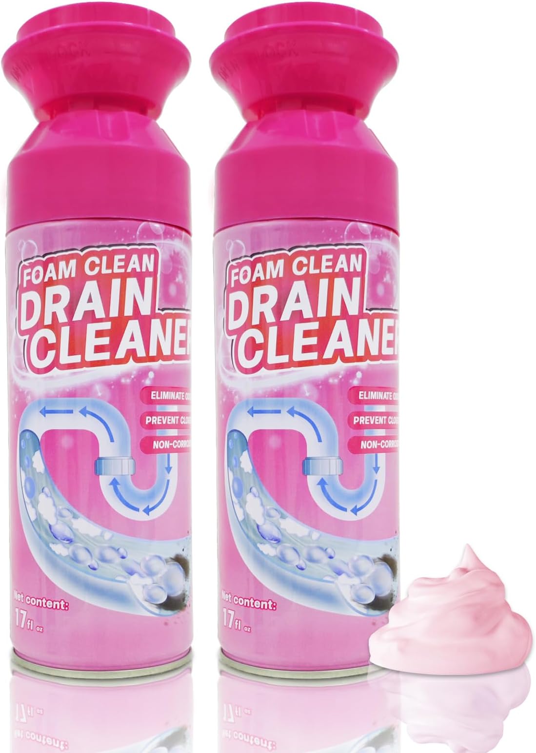 Amazon.com: Foam Drain Cleaner, Drain Sink Cleaner and Deodorizer, Clog ...