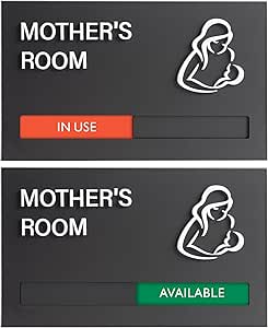 Amazon.com : Noah Baby ""9x5 Privacy Slider Sign - In Use/Available for Mother's Rooms ...
