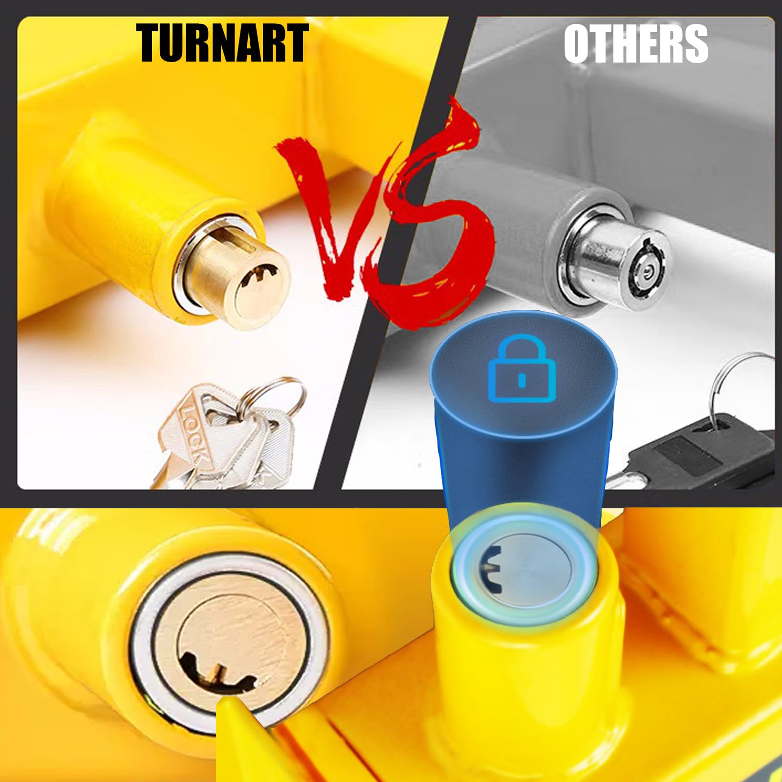 Snapklik.com : Turnart Heavy Duty Wheel Lock Universal Security Trailer ...