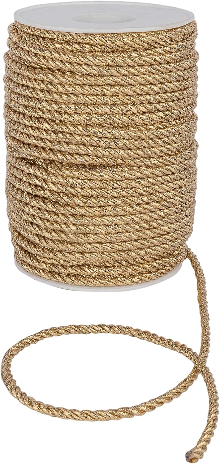 Lurex Cord - 3mm wide Macrame Cord, Coloured Elastic String, Silver ...