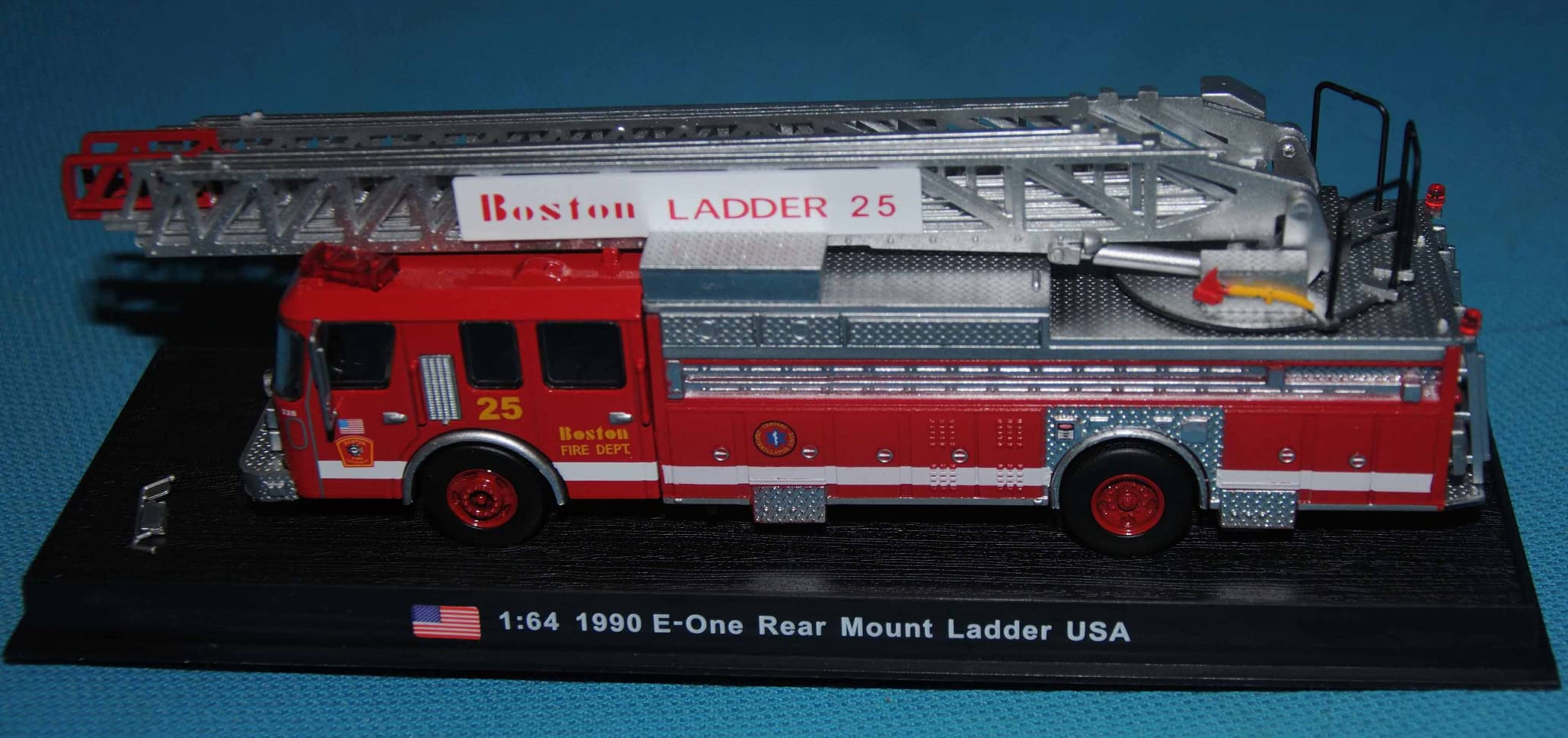 $9/mo - Finance E-One Rear Mount Ladder Boston Fire Truck 1990 Diecast ...