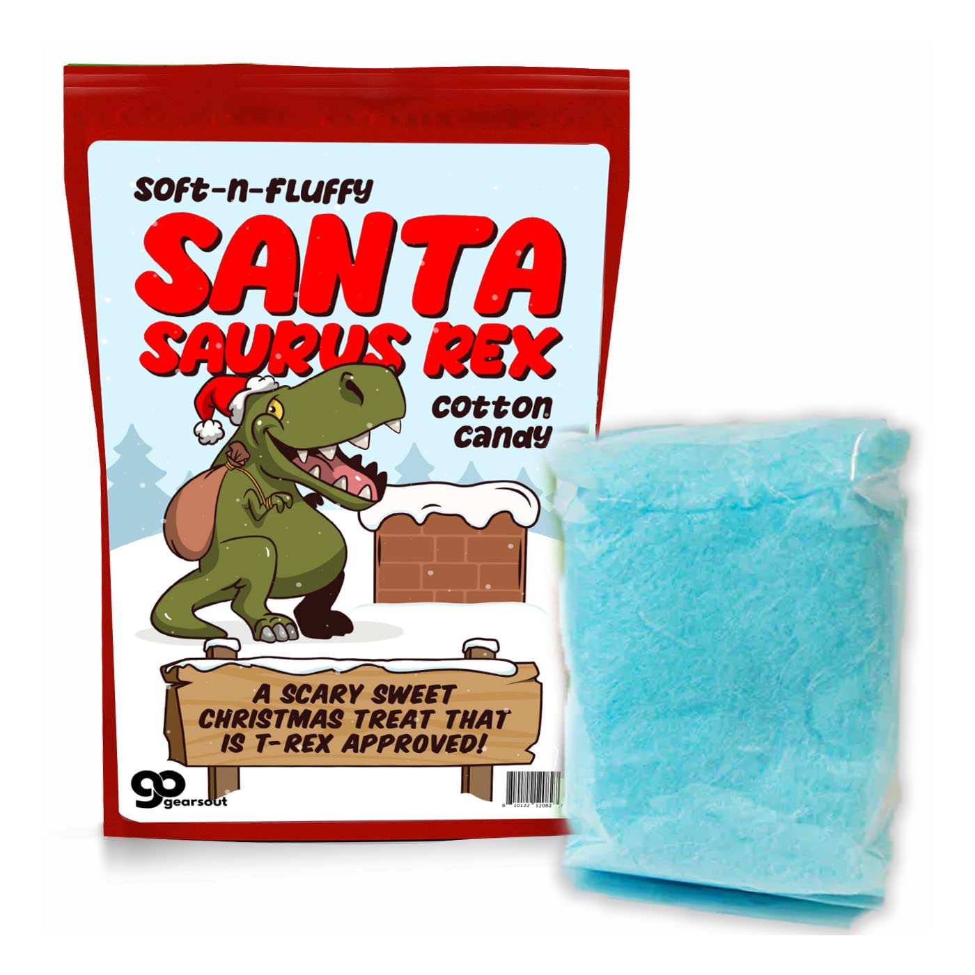 Amazon.com : Santa Saurus Rex Cotton Candy - Christmas Candy Gifts for ...