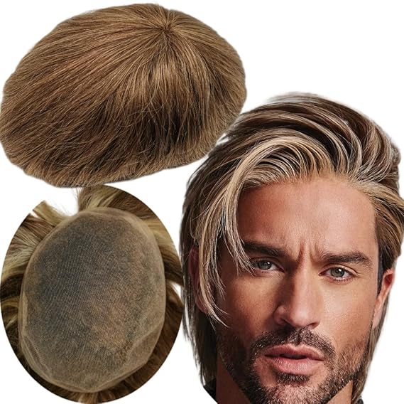 Toupet Cheveux Humains pour Hommes Yanahair Respirant Suisse Dentelle ...