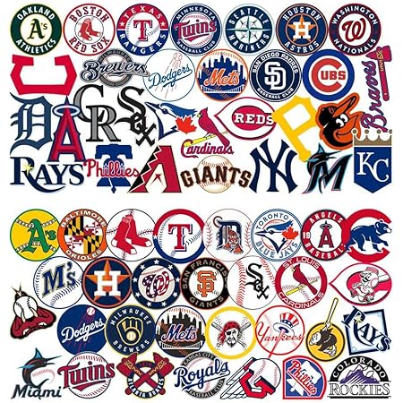 Amazon.com: MLB * Major League Baseball Prismatic Stickers Set of 30 ...