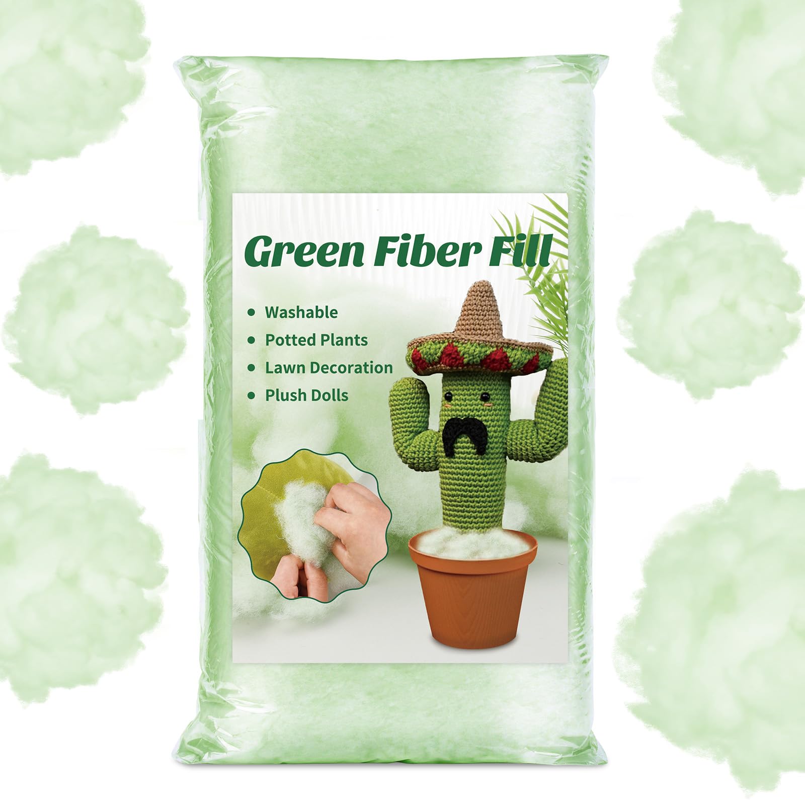 Snapklik.com : Stuffing For Stuffed Animals, Green Stuffing For Crafts ...