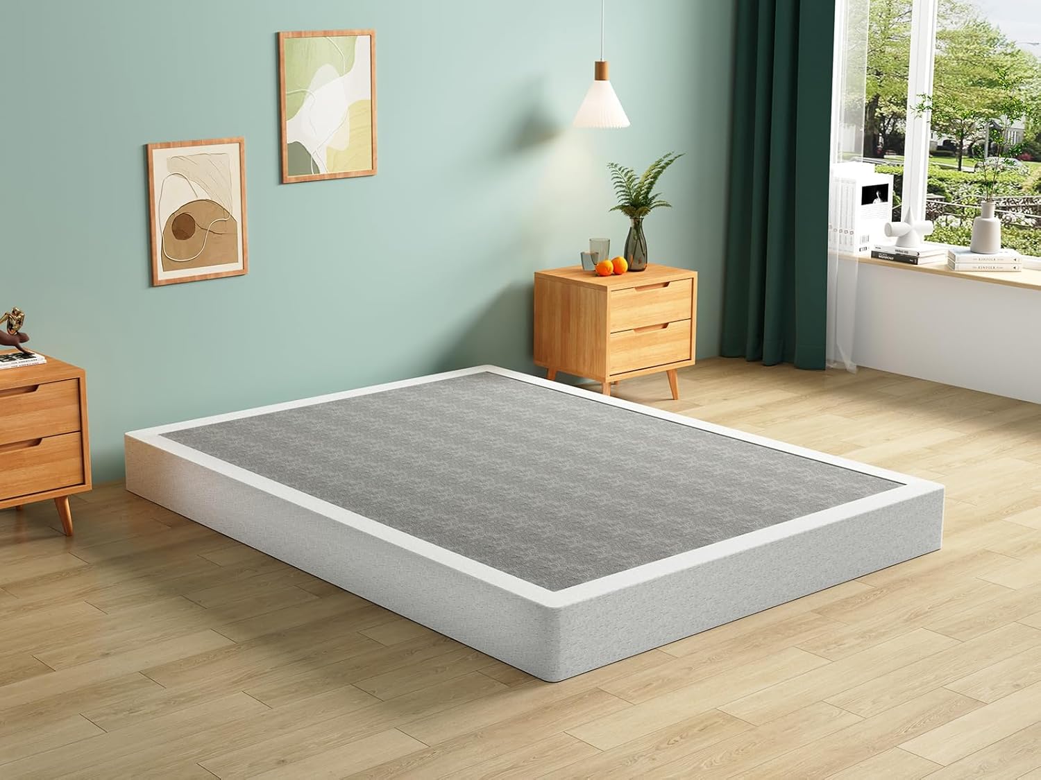 Amazon.com: AROMUSTIME 7 Inch Box Spring Queen,Black Heavy Duty Metal ...