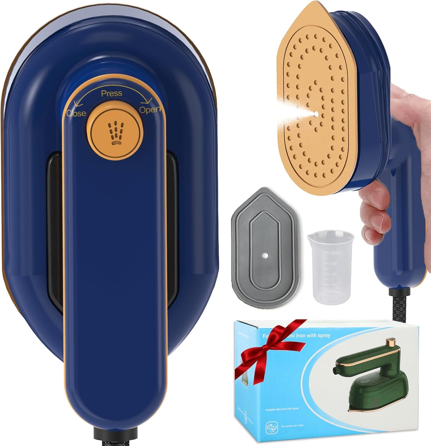 Amazon.com: Mini Portable Travel Iron for Clothes, 180° Rotatable ...