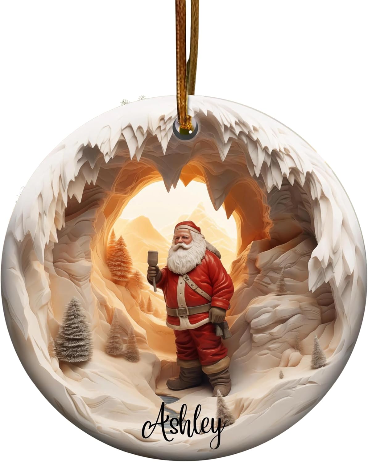 Amazon.com: Custom Santa Claus Hanging Ornament,Christmas Xmas Gift ...