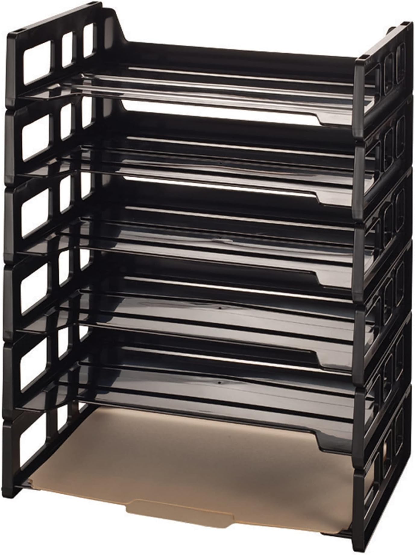 Amazon.com: Innovative Storage Designs Stackable Letter Trays, Black ...