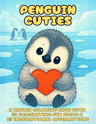 Amazon.com: Penguin Cuties: A Cozy Hygge Coloring Book of Cute Penguin ...