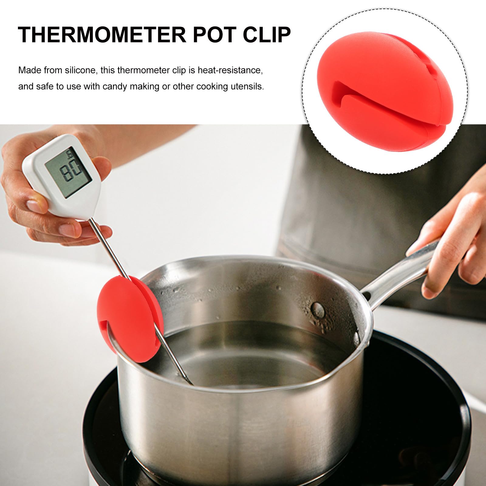 Blank Termometer Utklipp MAGICLULU Fester Sondenclip Siruphalter