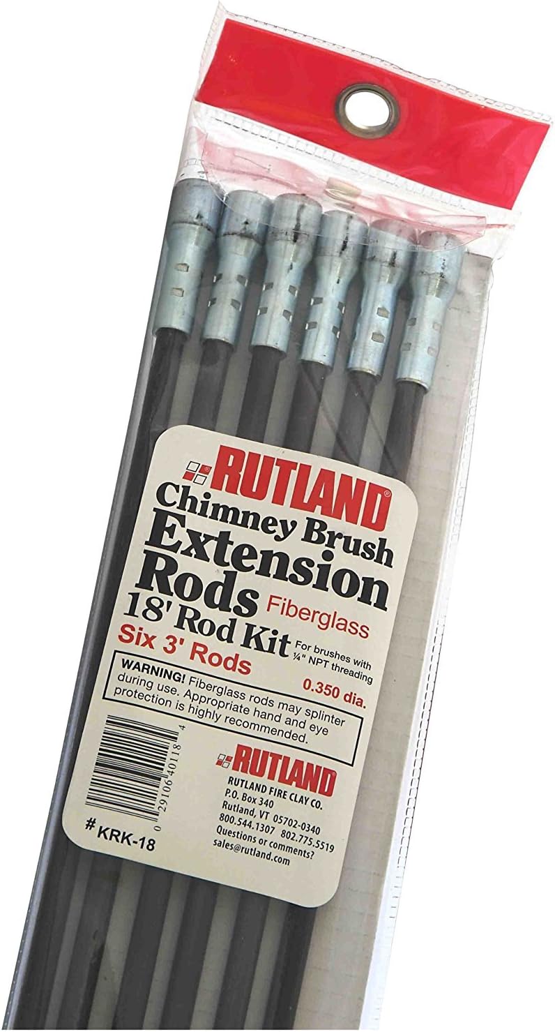 Amazon.com: Rutland KRK-18 Fiberglass Chimney Brush Rod Kit : Home ...