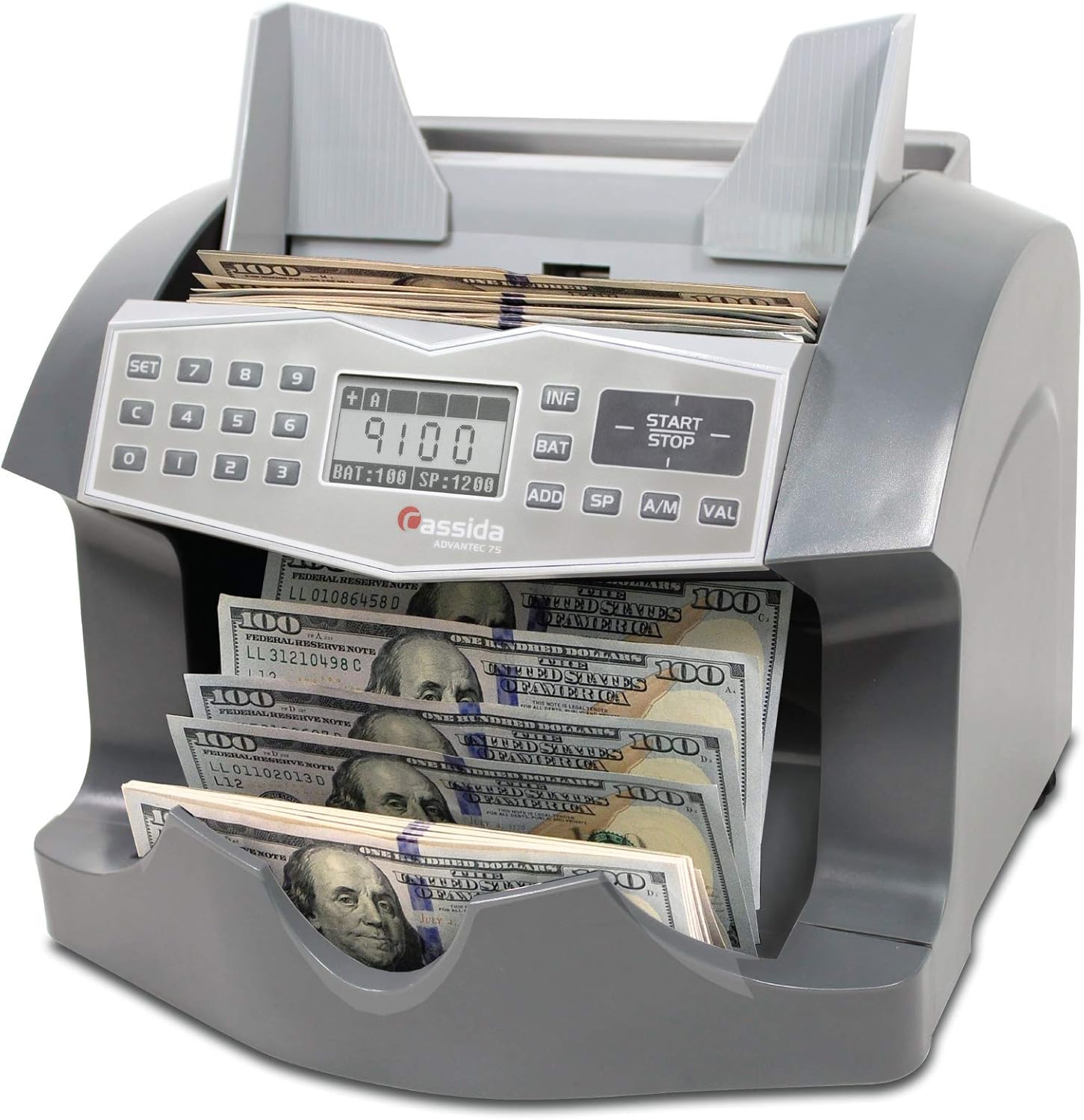 Amazon.com : Cassida Advantec 75 Heavy Duty Bill Counter, 4 Speeds ...
