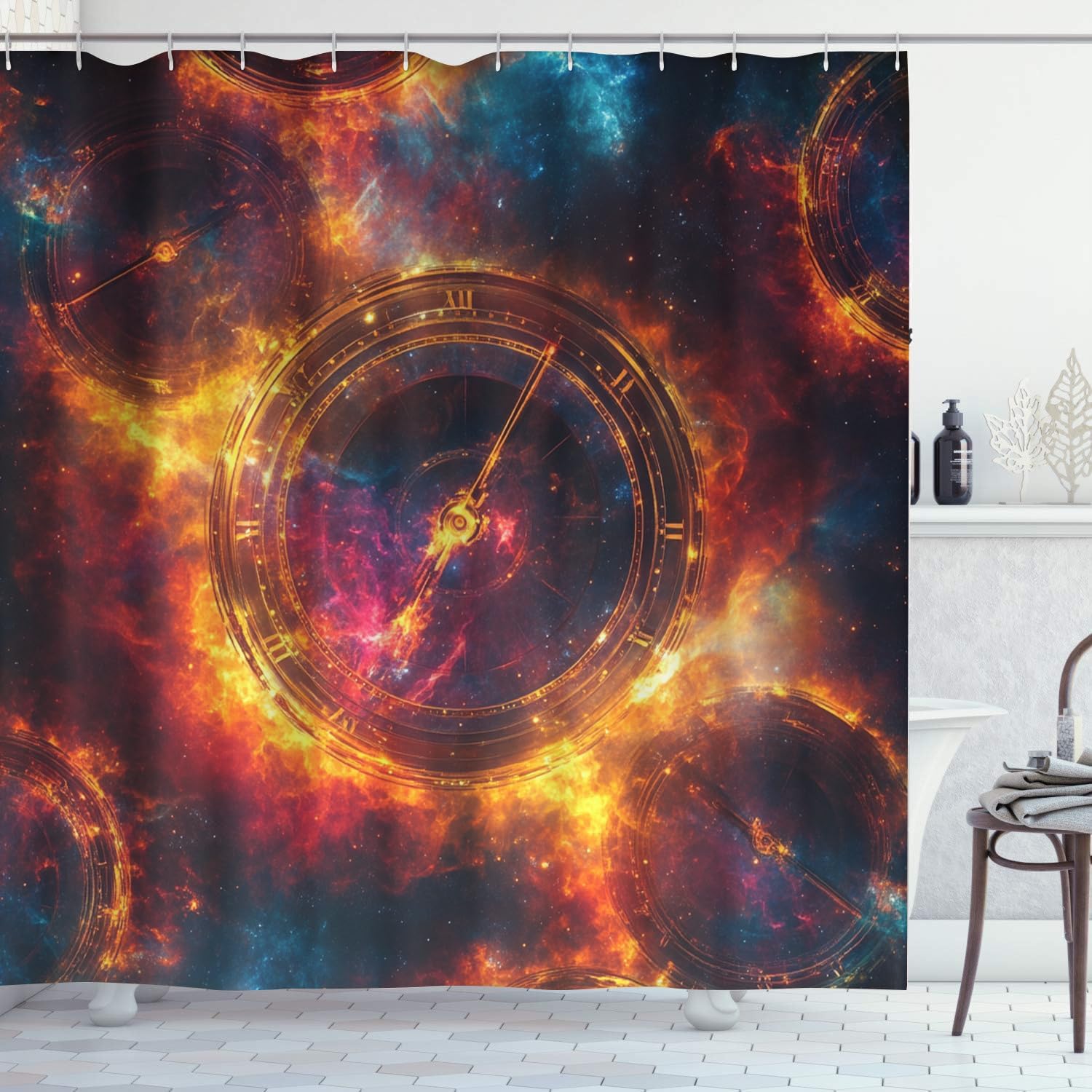Amazon.com: 365CUSGIFTS Time Portals Shower Curtain - Geometric Water ...
