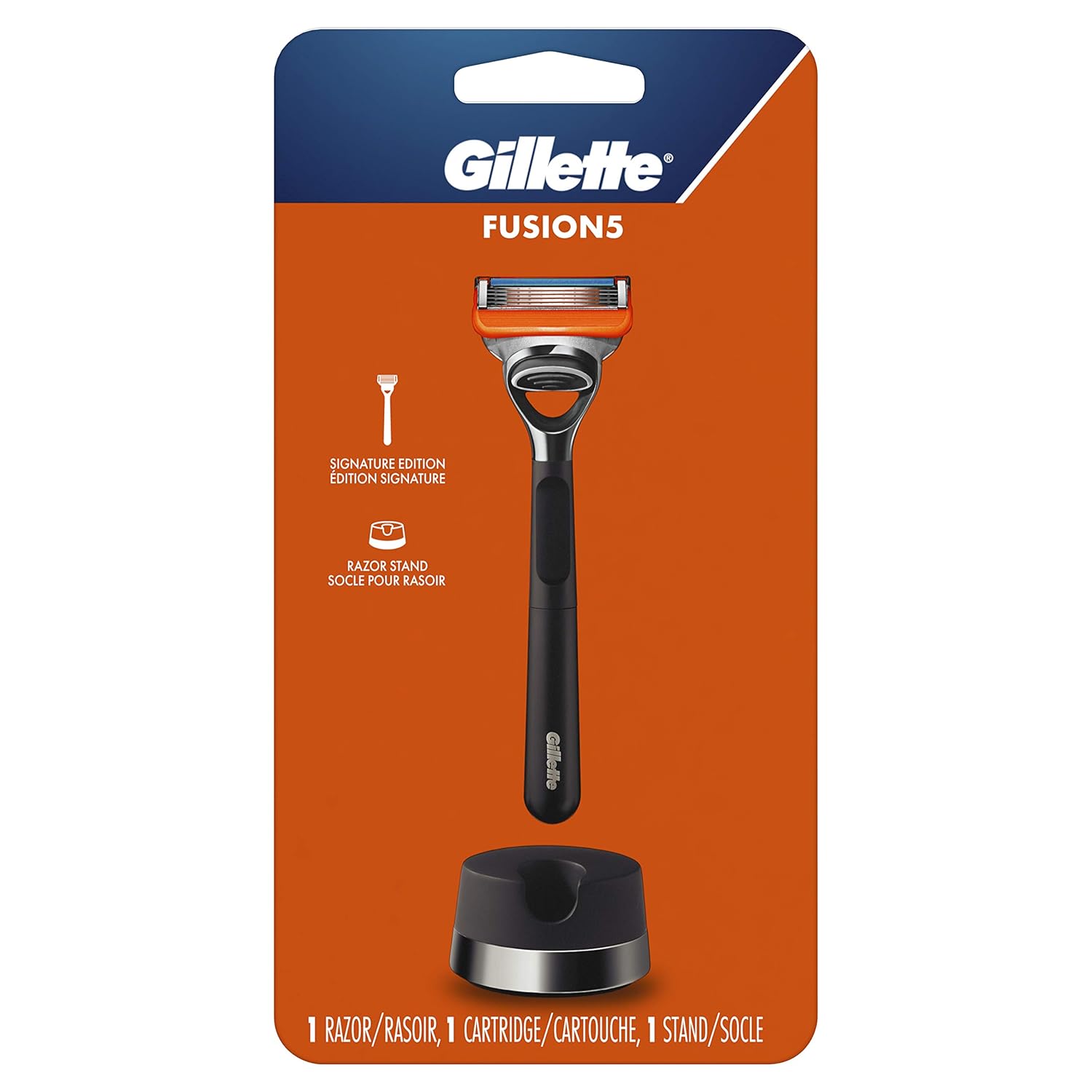 Gillette Fusion5 Men's Signature Edition Razor Handle + 1 Blade Refill ...
