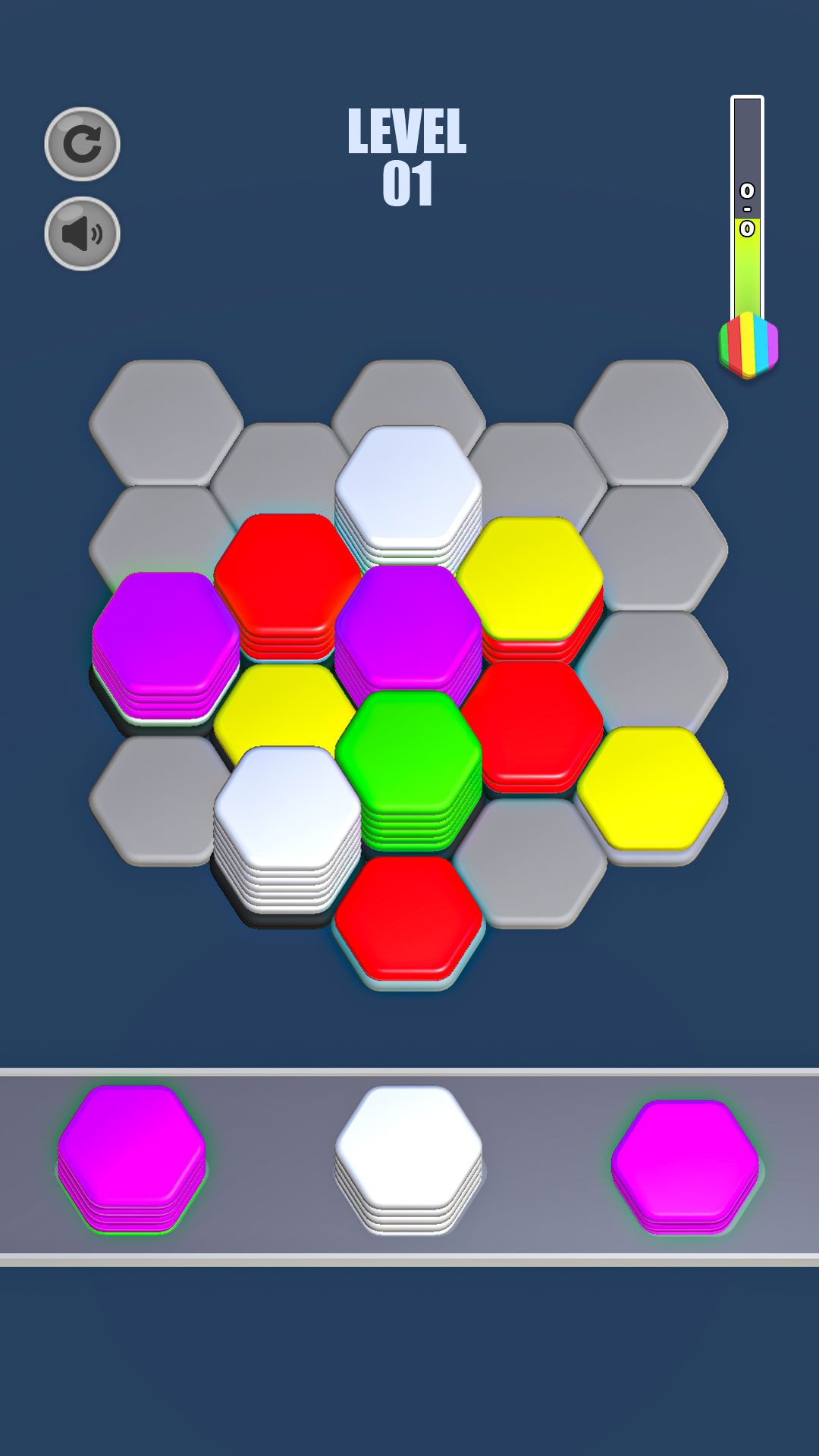 Hexa Sorting Puzzle Hexa Blocks Merge Sort 3D: Hexa Sort Hexa Block ...