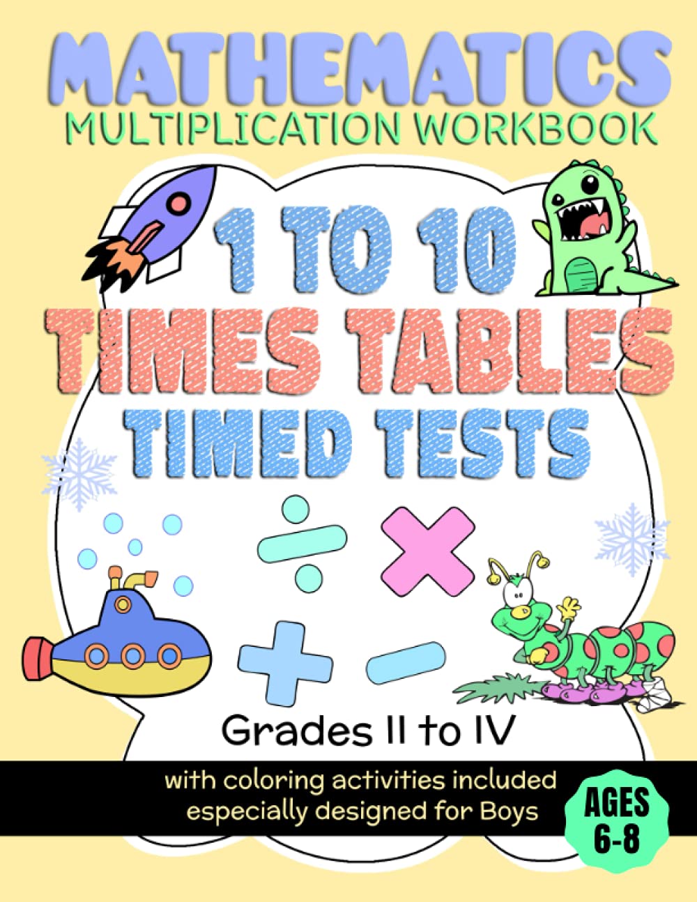 Buy 1 to 10 Times Tables Timed Tests : Mathematics Multiplication ...