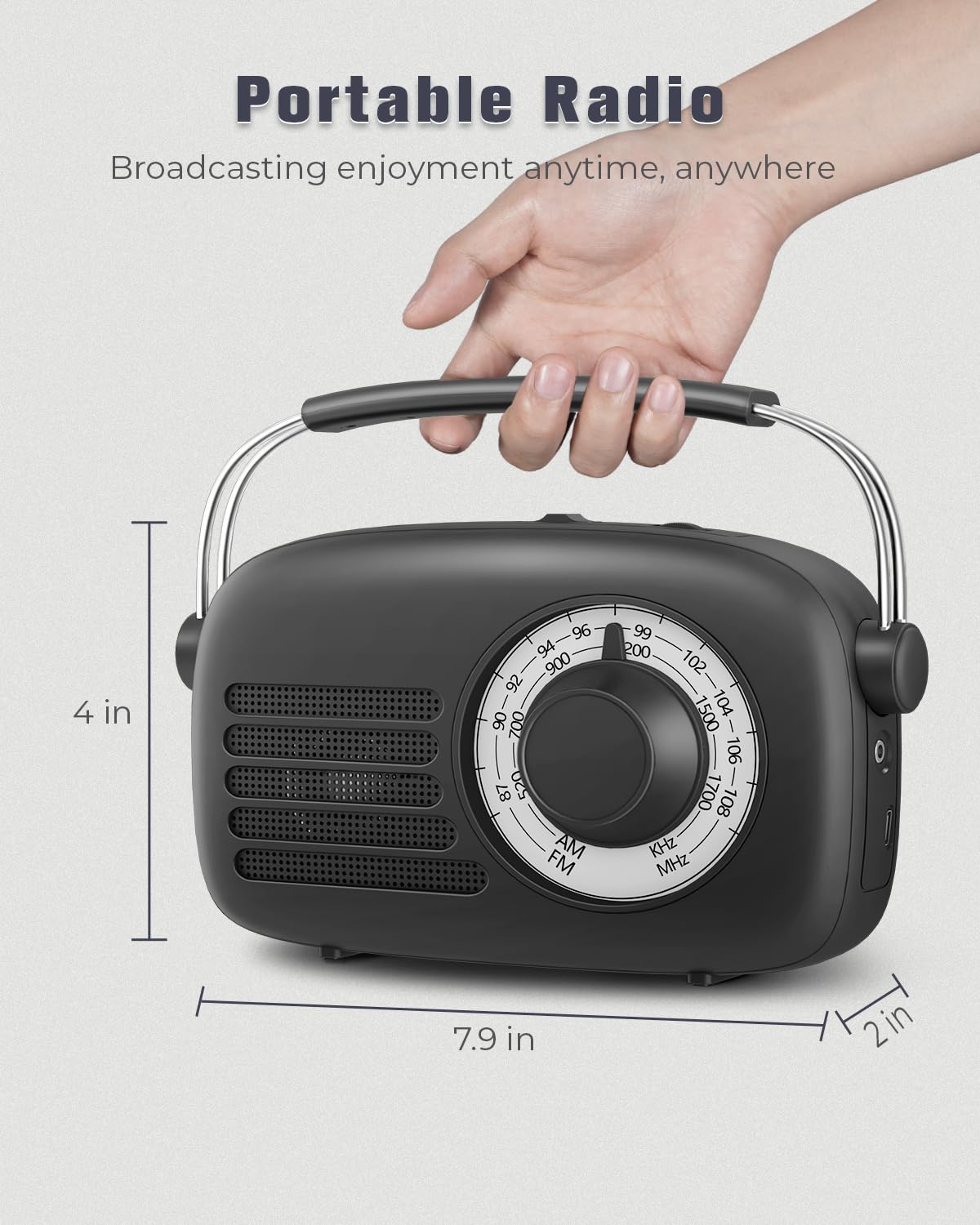 Snapklik.com : PRUNUS AM FM Radio Portable AA Battery Operated Radios ...