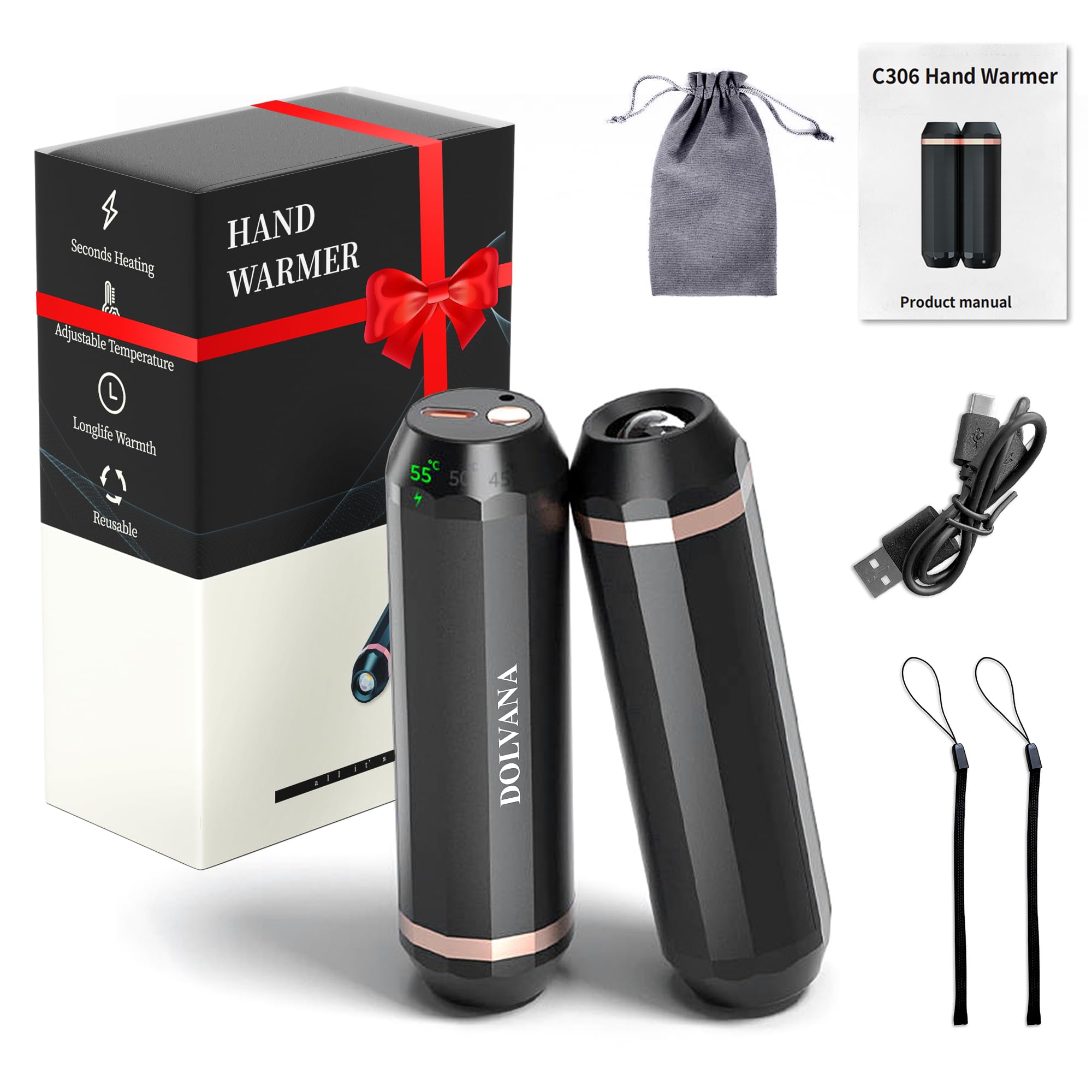 Amazon.com: DOLVANA Magnetic Hand Warmers Rechargeable – Electric Hand ...