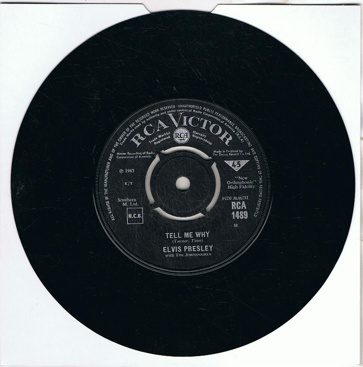 Amazon.com: Elvis Presley - Tell Me Why - 7 inch vinyl / 45: CDs & Vinyl