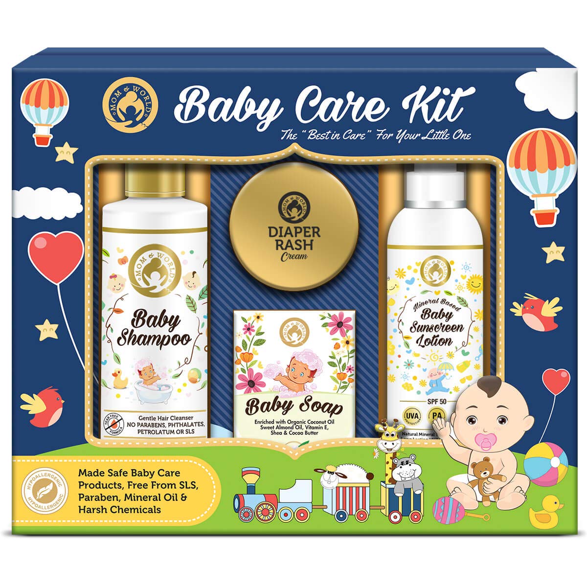 Mom & World Baby Care Collection Gift Pack - Baby Shampoo + Baby Soap ...