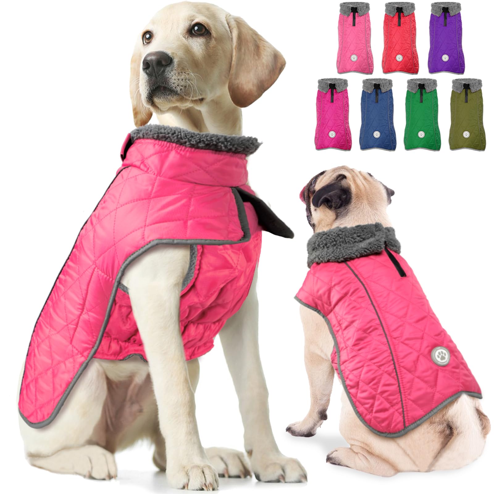 Amazon.com : Fragralley Dog Coat, Waterproof Windproof Dog Winter Coat ...