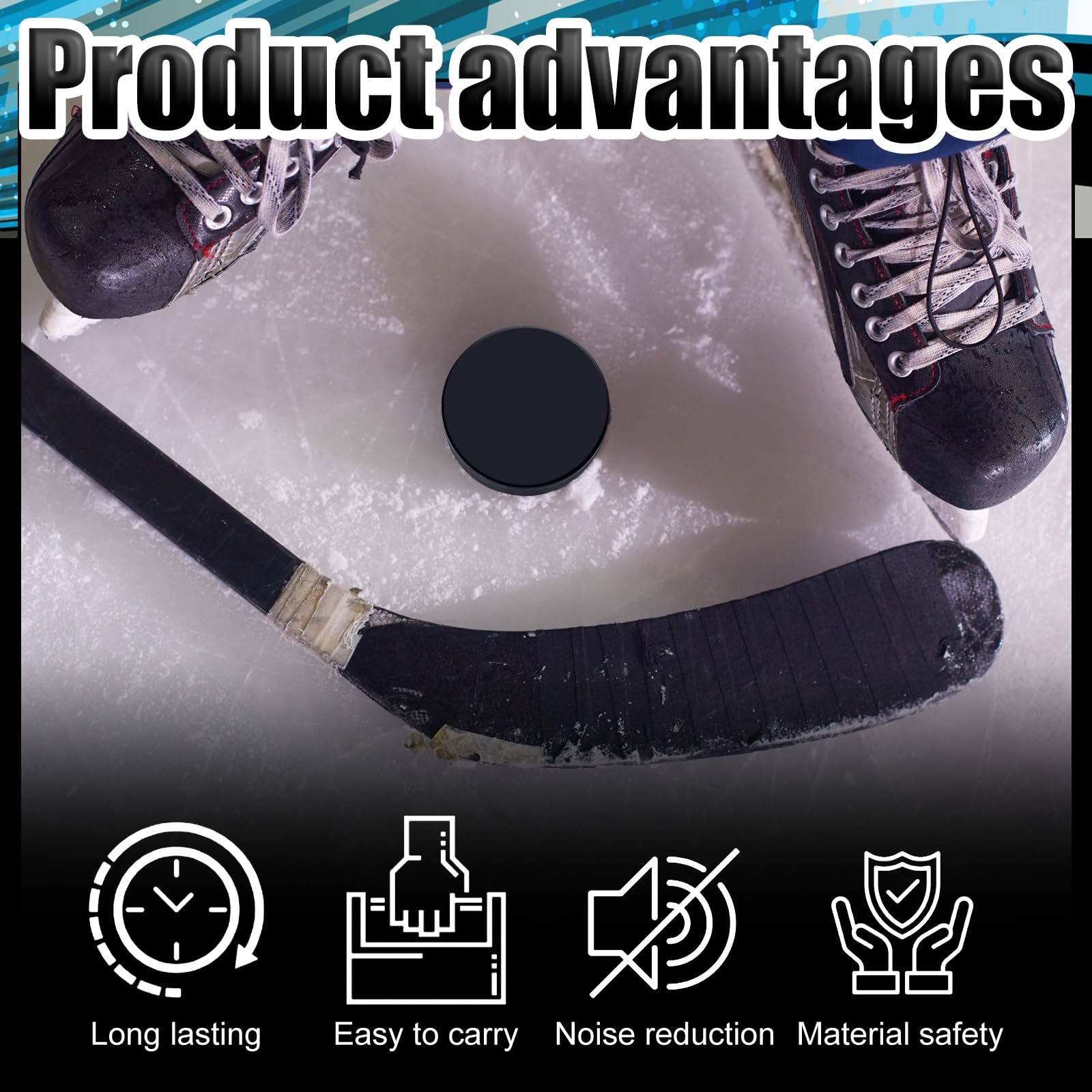 Liliful Sport Foam Ice Hockey Pucks Black 3 Inch for Practicing and ...