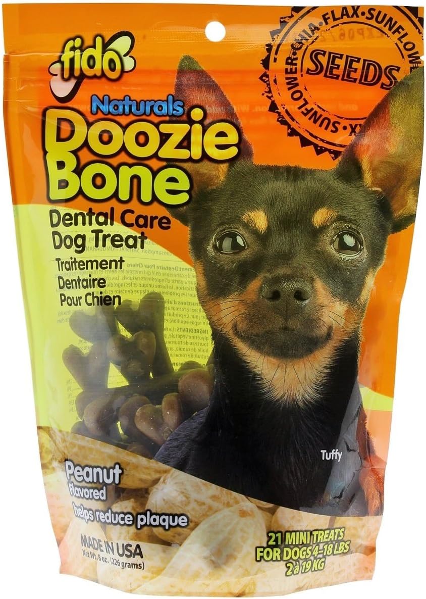 Amazon.com : Fido Naturals Doozie Bones Dental Care Treat for Dogs ...