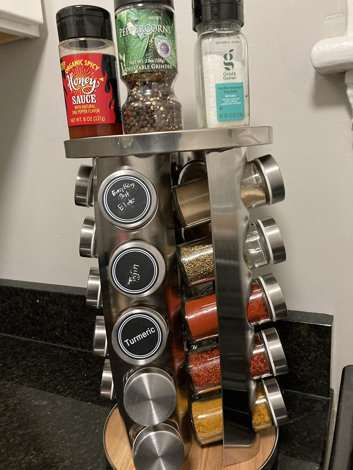 $7/mo - Finance Revolving Spice Rack Set with 20 Spice Jars, Kitchen ...