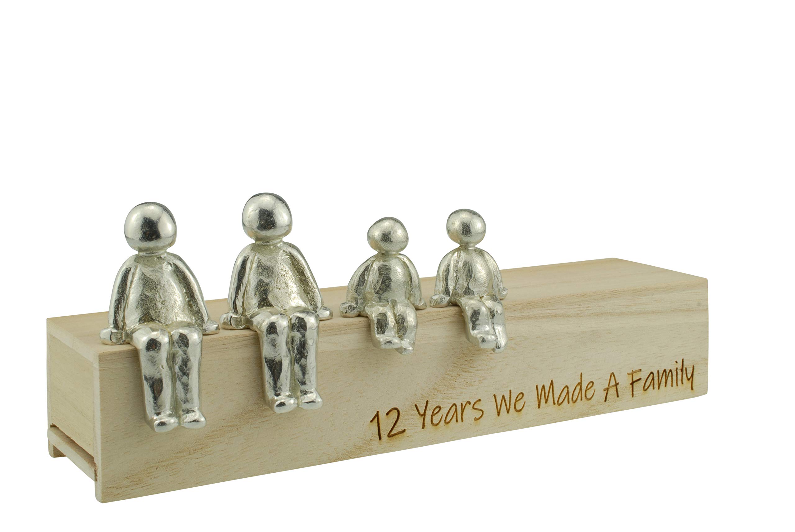 Amazon.com: 12th Anniversary Idea - 12 Years We Made A Family Metal ...