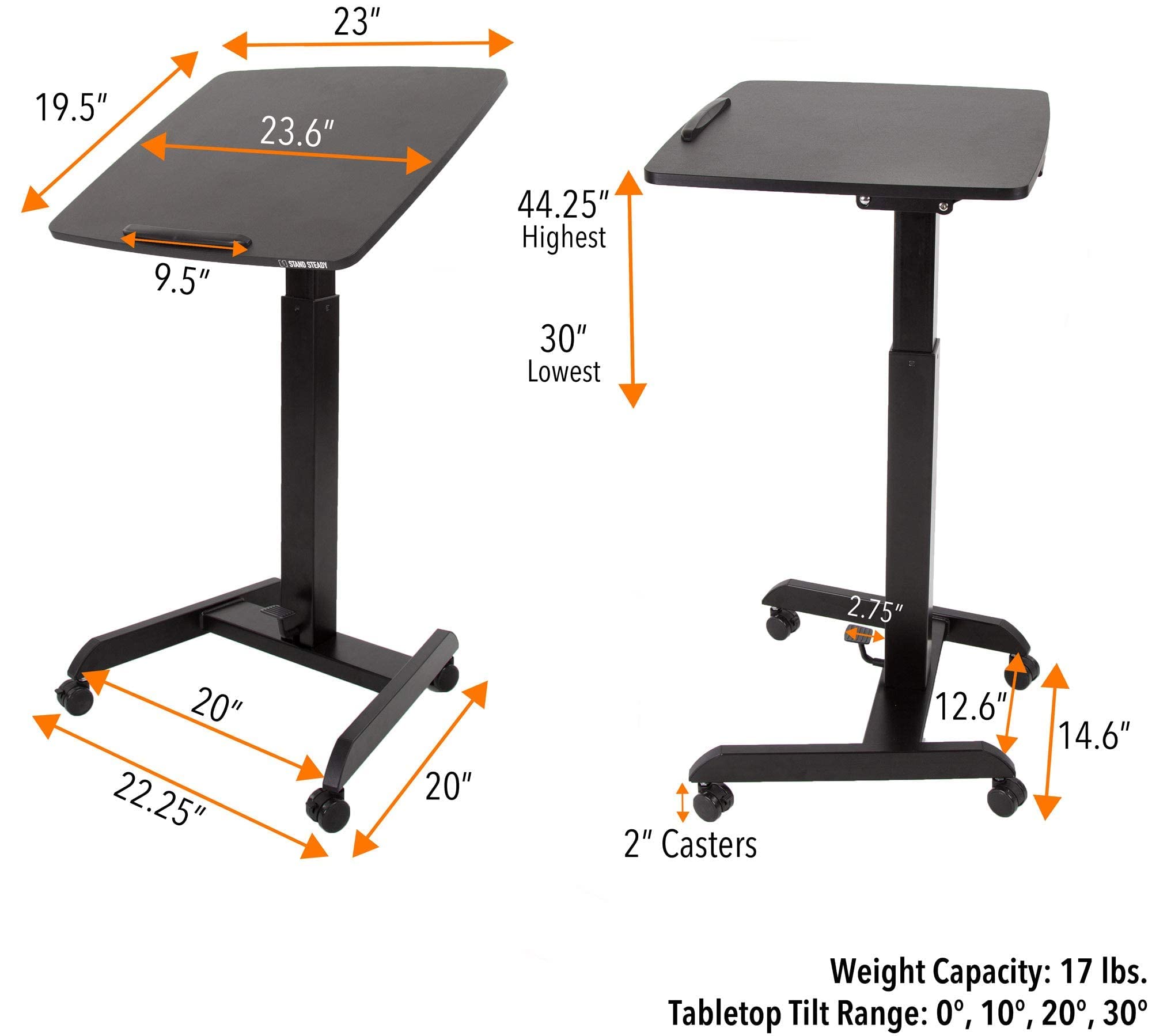 Snapklik.com : Stand Steady Multifunctional Mobile Podium Desk Portable ...