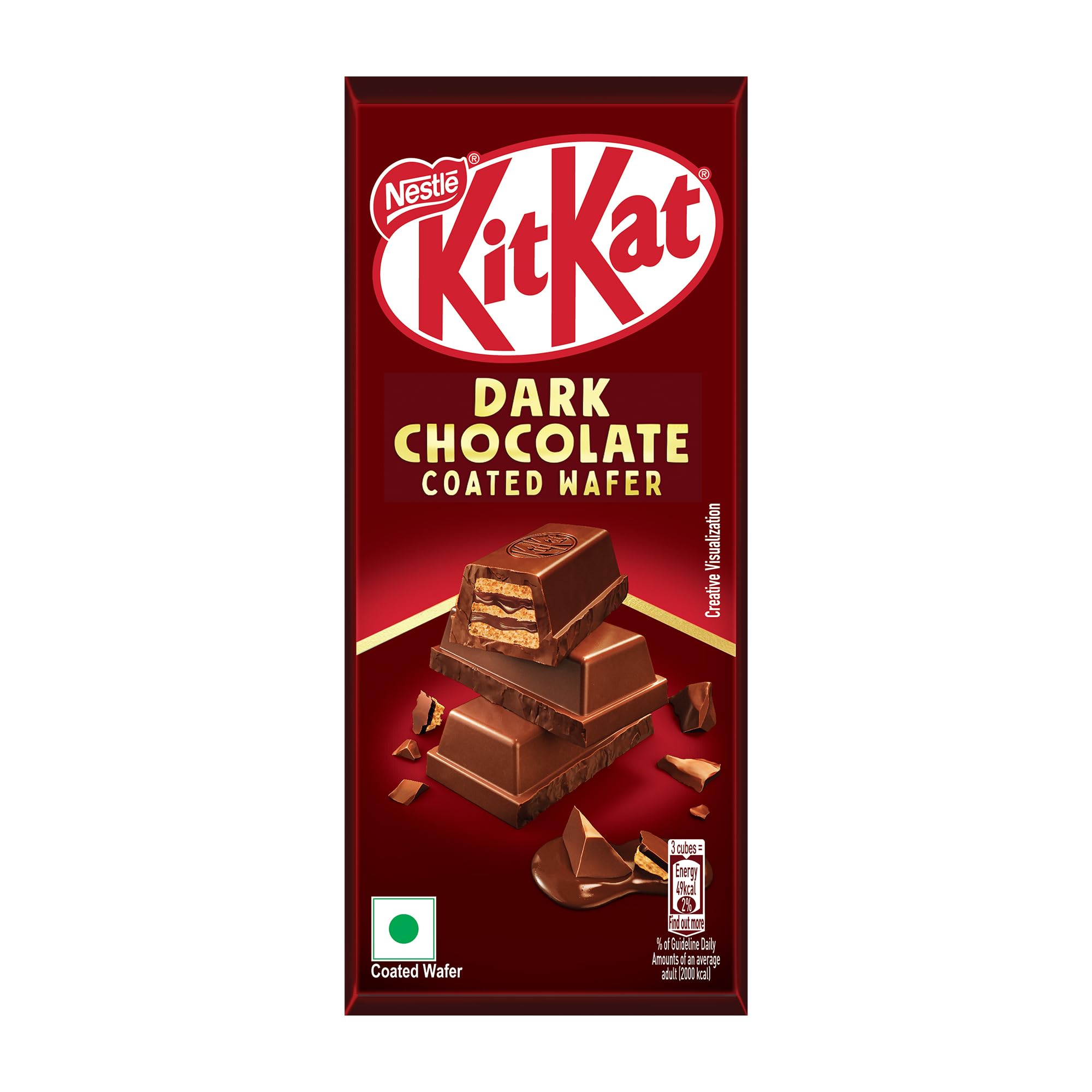 KitKat Dark Chocolate Coated Wafer, 50g, Pack : Amazon.in: Grocery ...