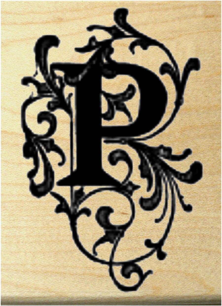 Amazon.com: Letter P Monogram Rubber Stamp WM P22 : Arts, Crafts & Sewing